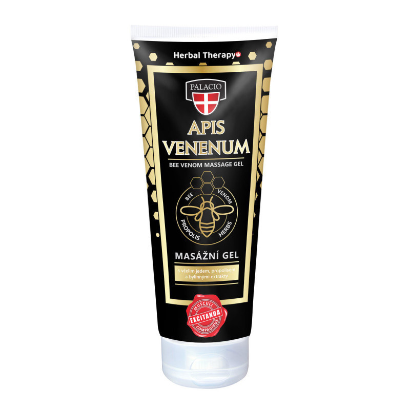 Tělové gely - PALACIO Včelí jed masážní gel, tuba, 200 ml | Shop