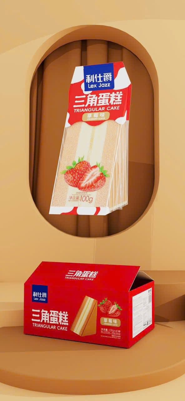 Asijské sladkosti - Lex Jazz Triangular Cake 100g jahodová (Bánh Bông ...