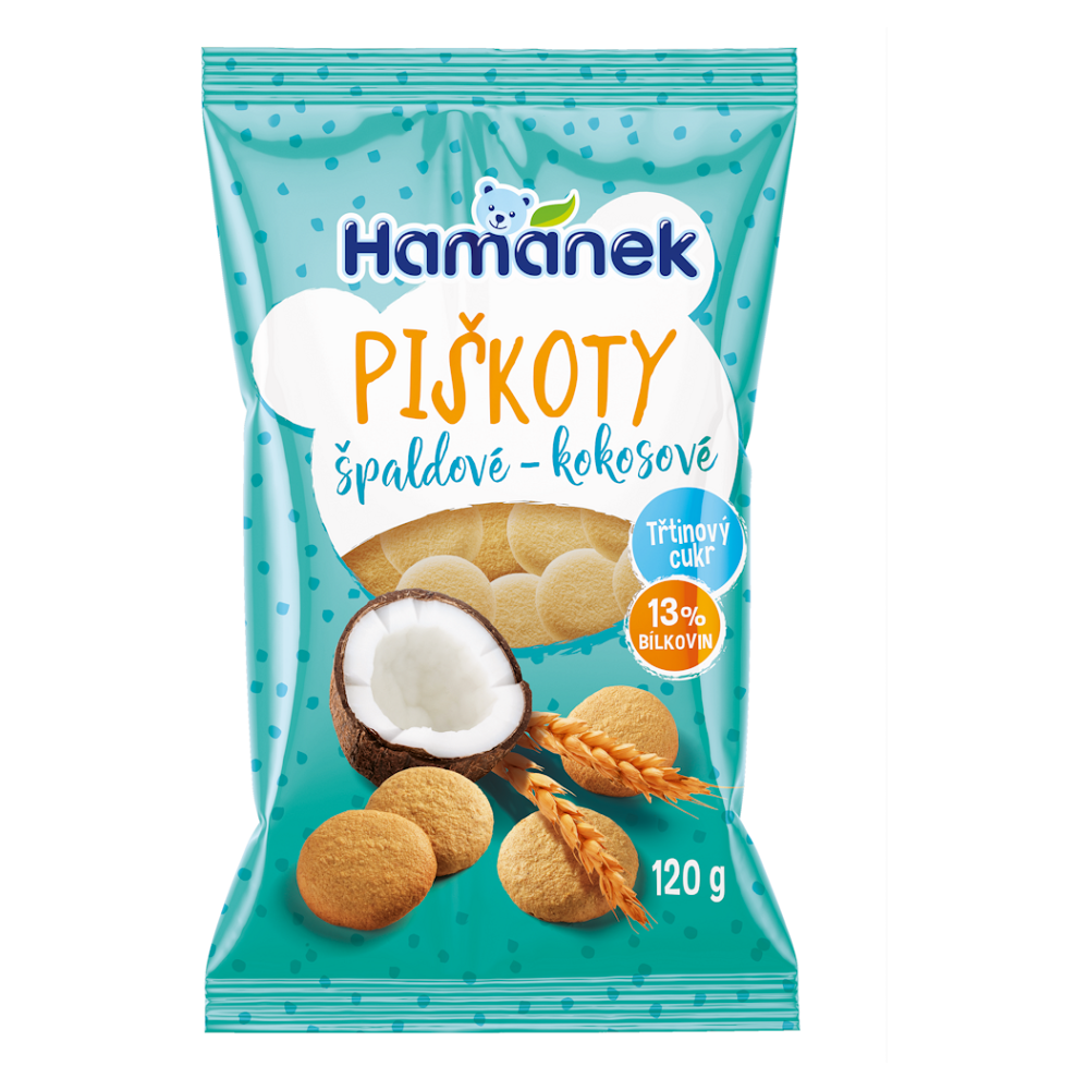 Oplatky | sušenky | piškoty - HAMÁNEK Piškoty špaldové - kokosové 120 g ...