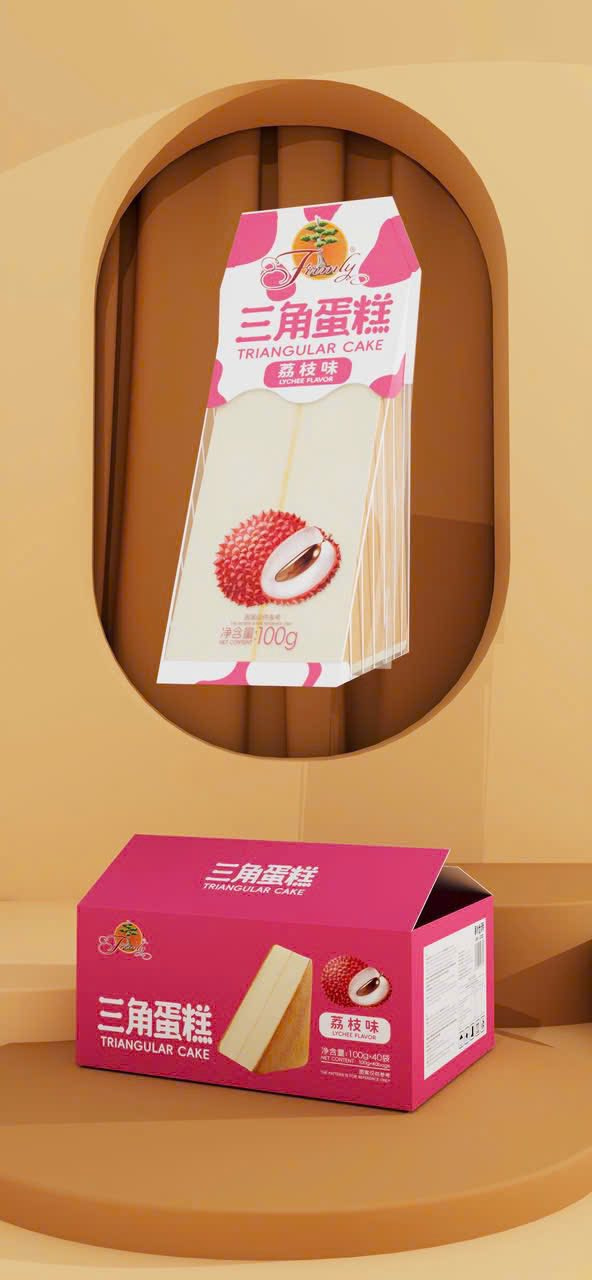 Asijské sladkosti - Lex Jazz Triangular Cake 100g liči (Bánh Bông Lan ...