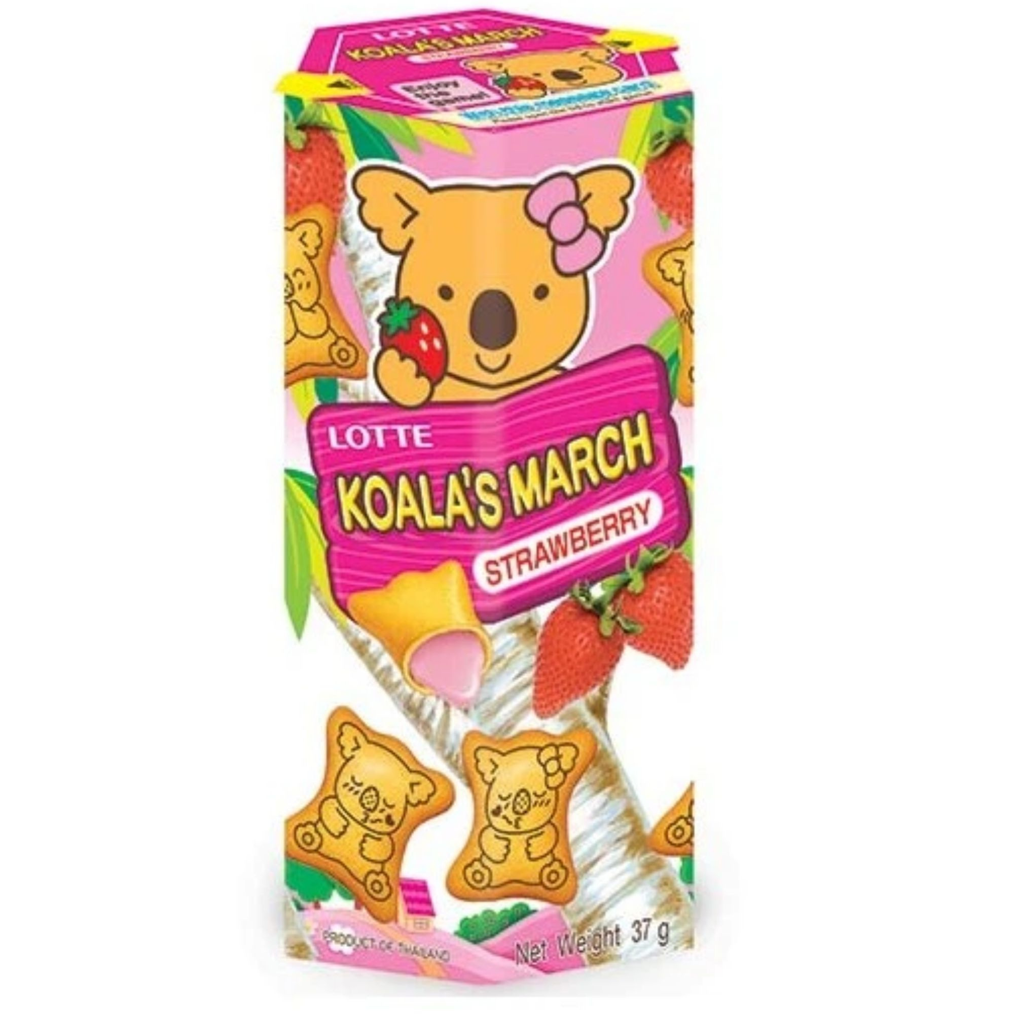 Asijské sladkosti - Koala's March Strawberry Filled Biscuits 37g | Shop