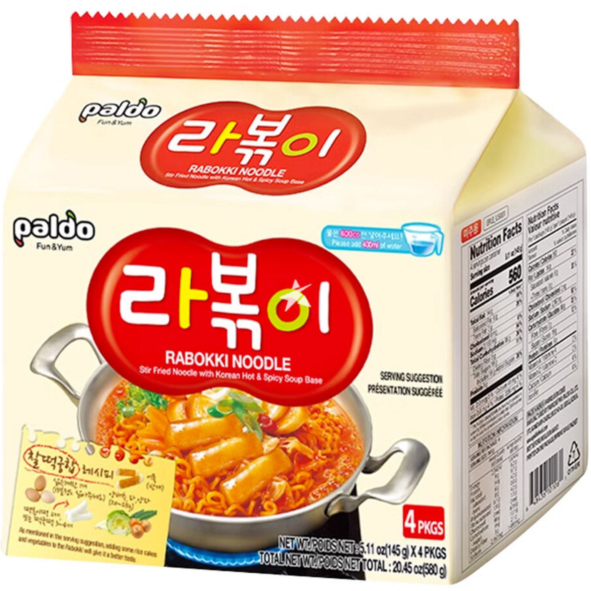 Instantní polévky a jídla - Paldo Rabokki Noodle 135G Korean nudle (4 ...